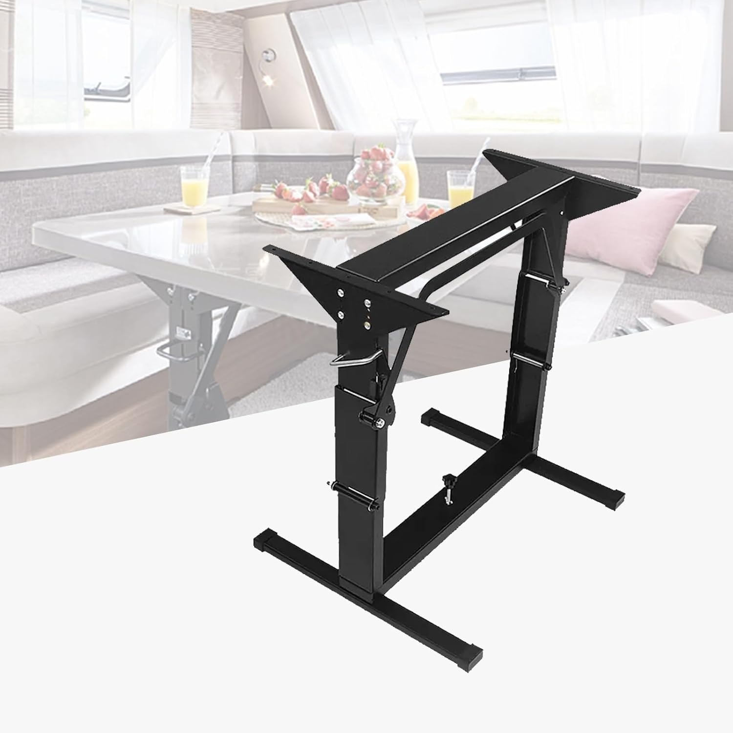 Amazon.com: RV Table Stand, RV Dinette Table Base, Black/White Folding ...