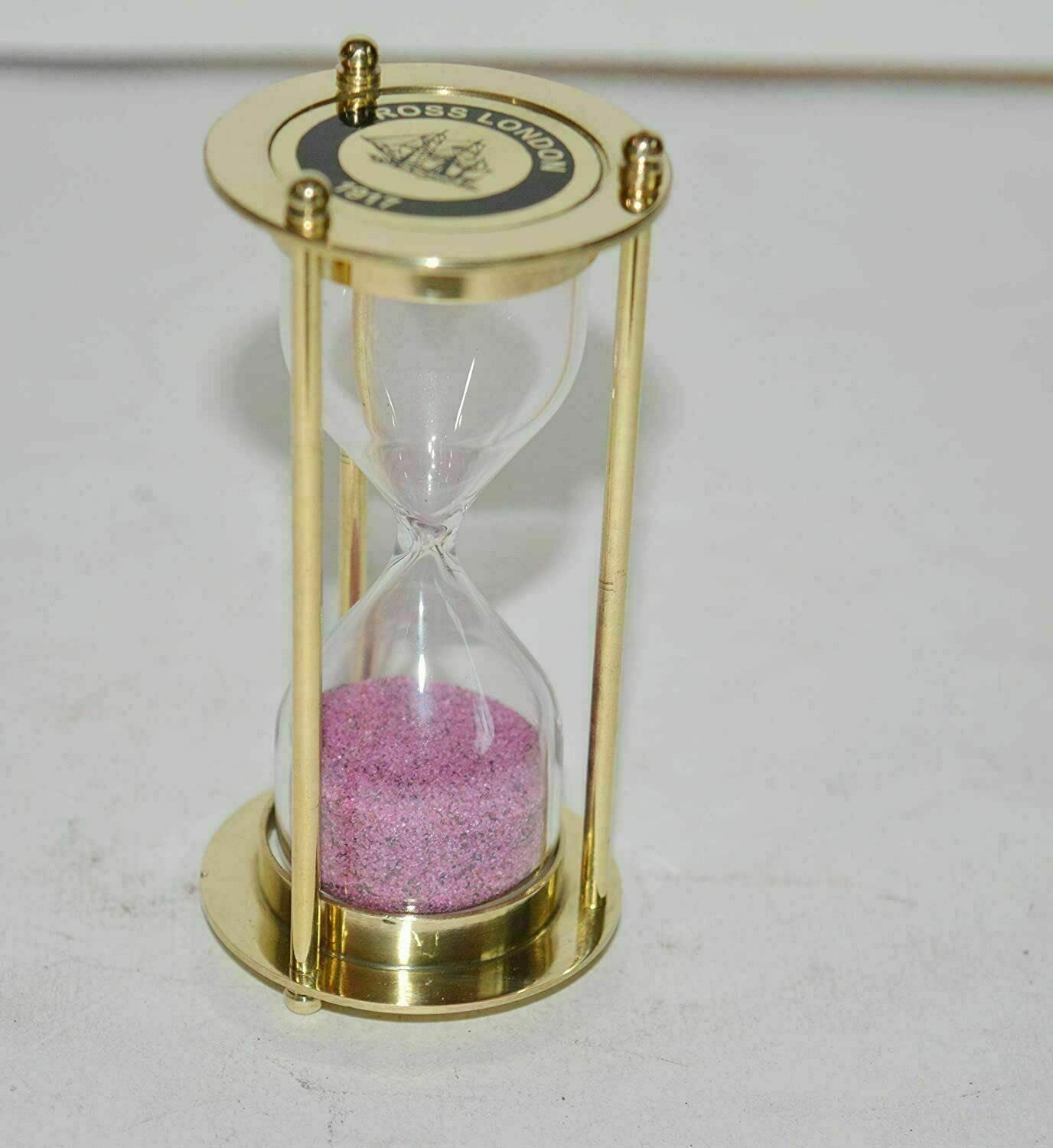 IHD 4" Antique Maritime Brass Sand Timer Hour Glass Sand Glass Timer ...
