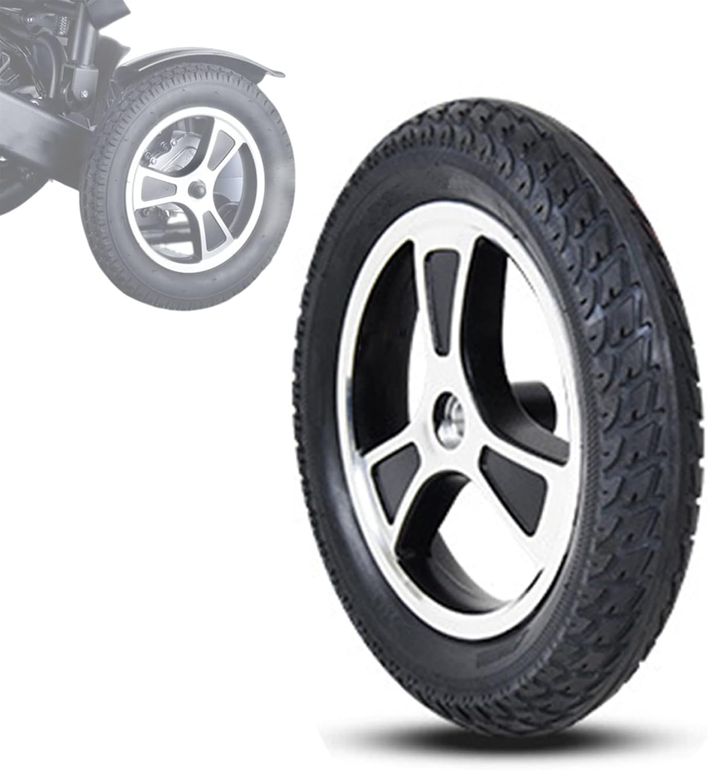 Amazon.com: 12 Inch Wheelchair Rear Wheel, 12 1/2x2 1/4 PU Solid Tire ...