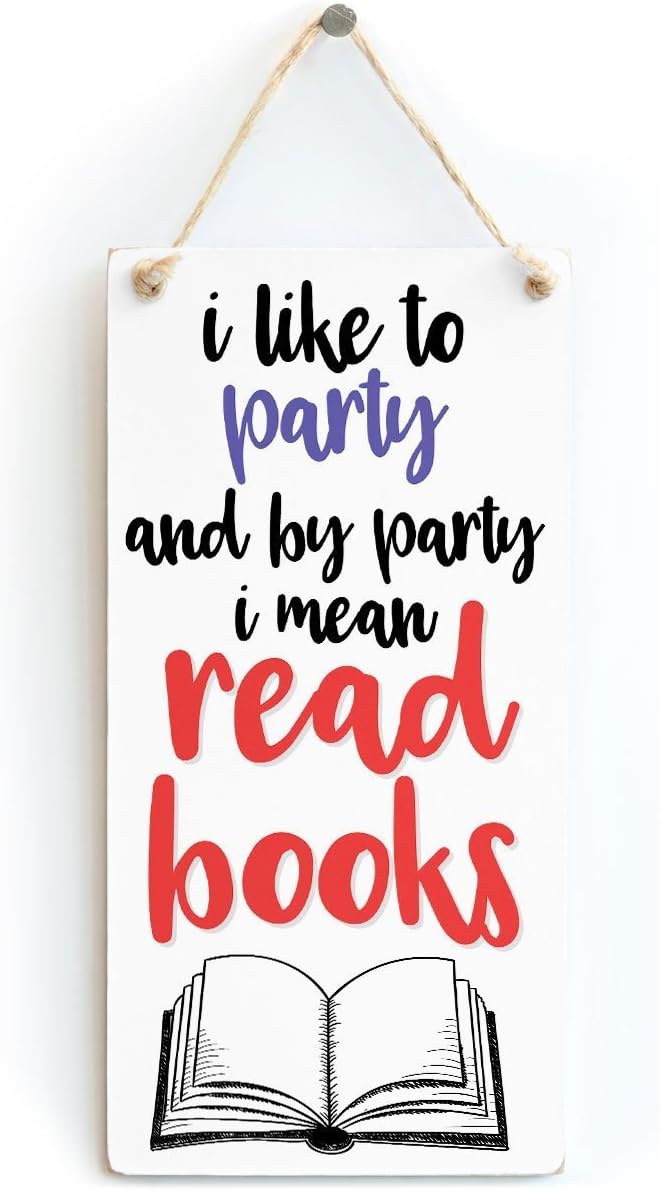 Amazon.com: BBCUE Wooden Hanging Sign I like to party and by party I ...