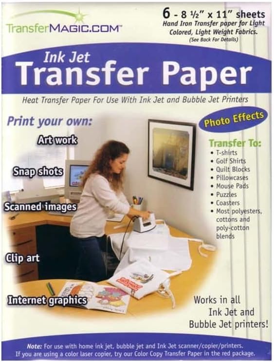 Amazon.com: Photo Effects Ink Jet Transfer Paper - 8-1/2 Inch x11 Inch ...