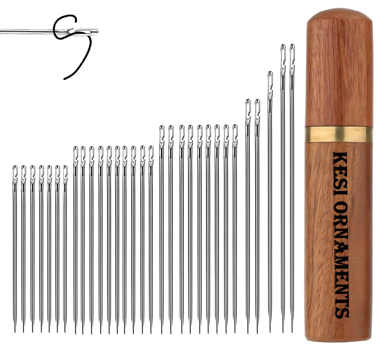 KESI Self-Threading Needle Kit - Hand Held Sewing & Quilting, Pre ...