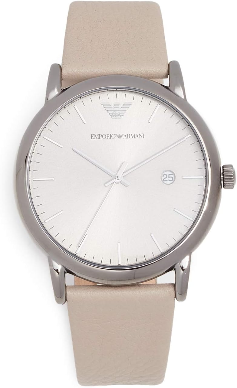 Emporio Armani Herren Analog Quarz Uhr mit Leder Armband AR11116 ...