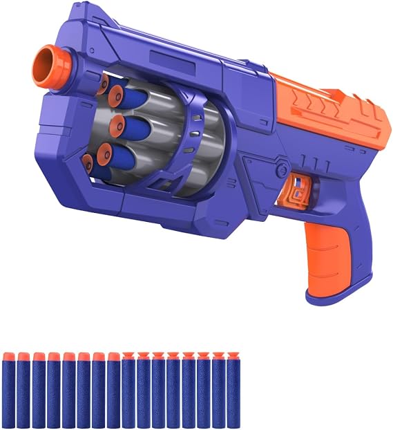 Amazon.com: RD-8 Blue Toy Blaster Gun Set, Foam Darts Fit for Nerf Guns ...