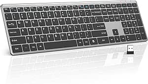 Amazon.com: WisFox Wireless Keyboard, Ultra Slim Silent Computer ...