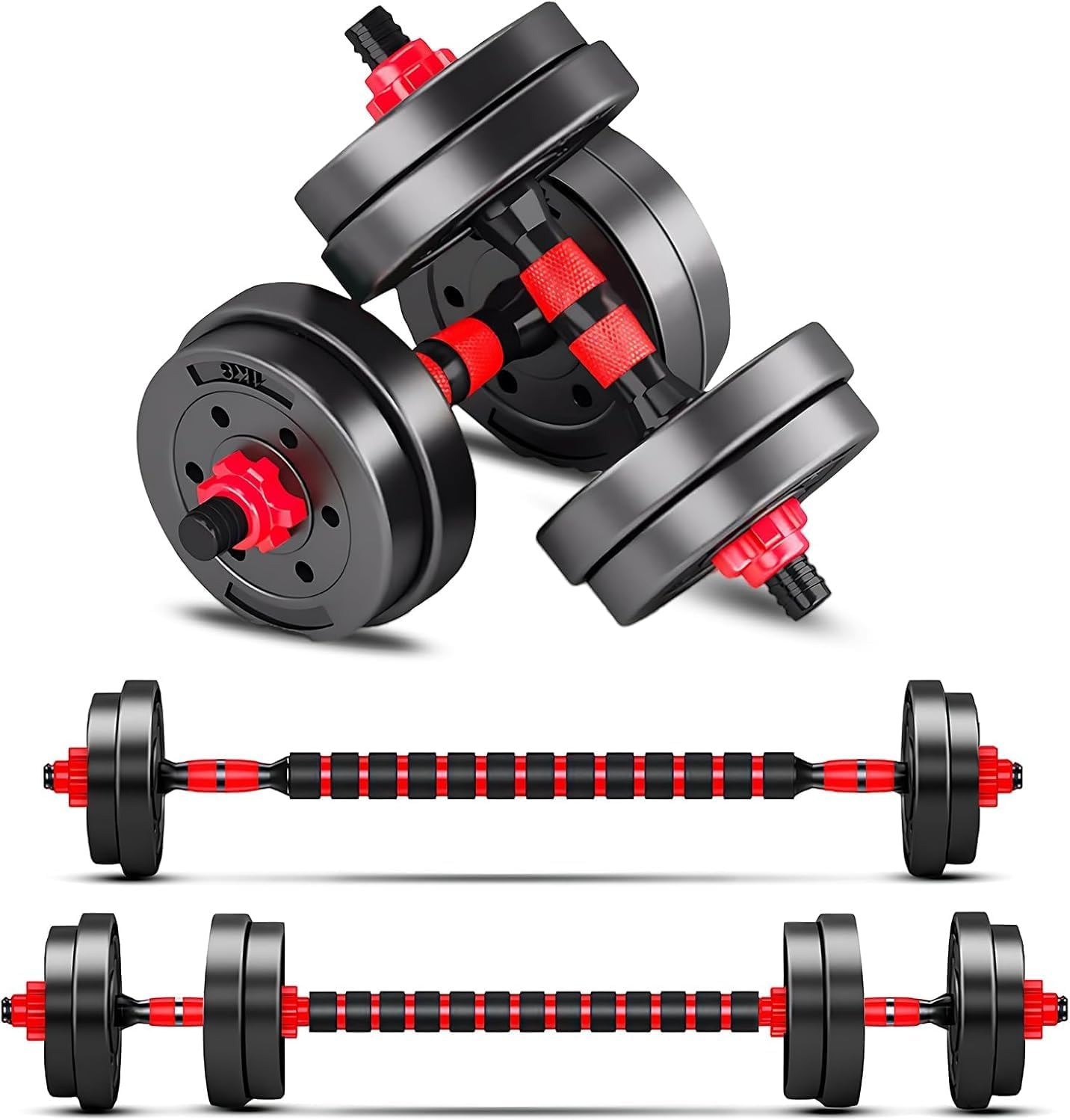 Kit Halteres de Anilhas E Barras Ajustáveis 15kg - Home Gym Fitness ...