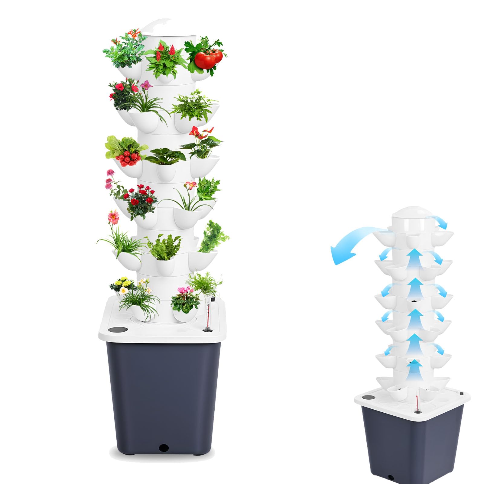 Buy Vertical Hydroponics Garden Tower, 30- Hydroponic Growing System ...