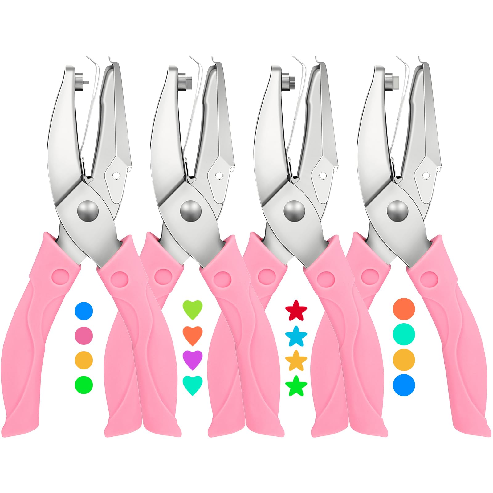 Snapklik.com : 4 Pack Handheld Hole Paper Punch Kit