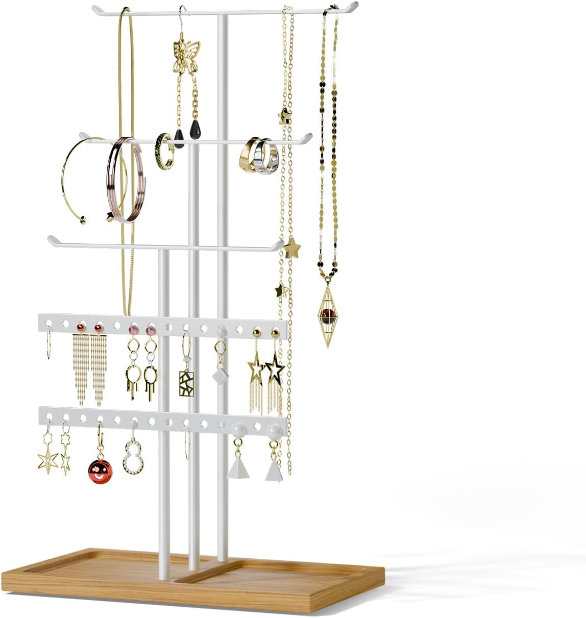Amazon.com: bussdis Jewelry Holder Stand Organizer: 3-tier Tree for ...