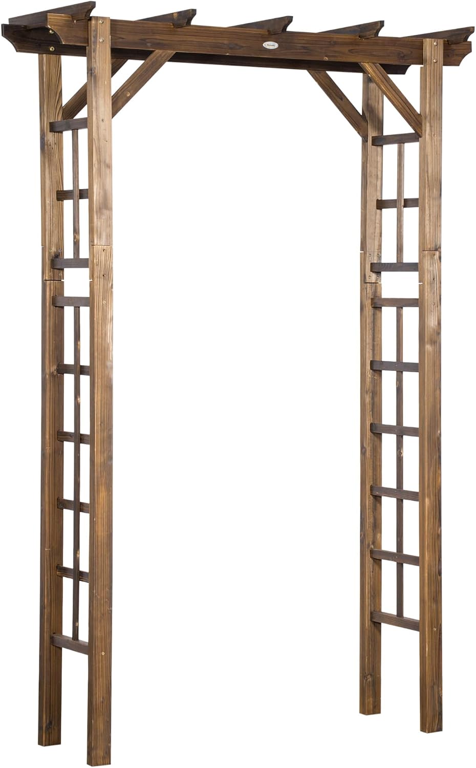 Outsunny 85" Wooden Garden Arbour for Wedding and Ceremony, Outdoor ...