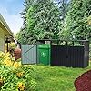Amazon.com : Outdoor Garbage Can Storage Shed, Galvanized Steel Storage ...