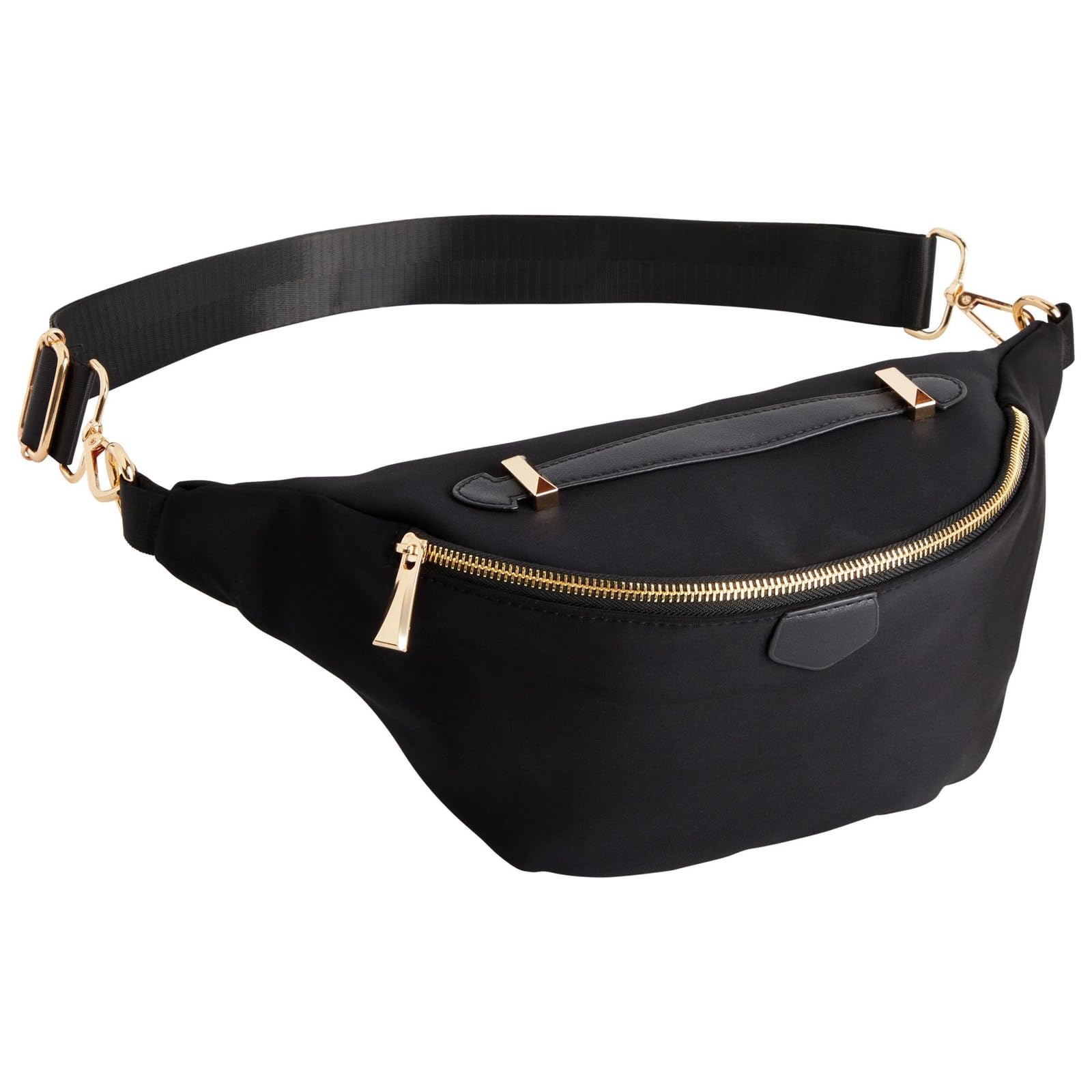 Black Oversized Fanny Pack, Plus Size Crossbody Bag with Adjustable ...