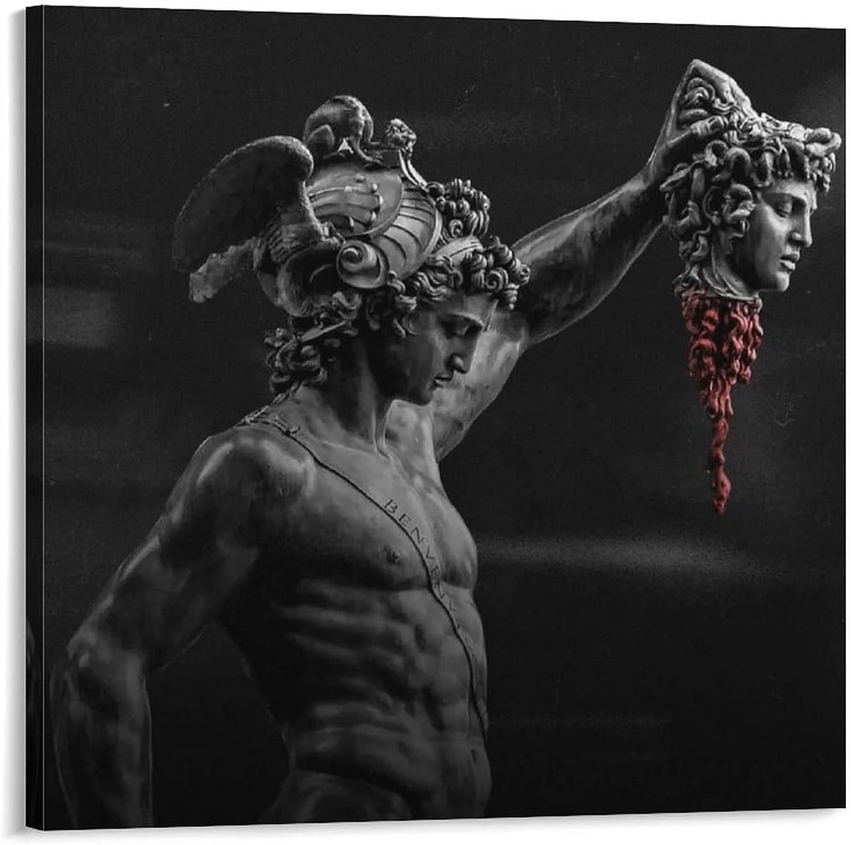 Perseus Slaying Medusa Painting Perseus And Medusa Canvas Print