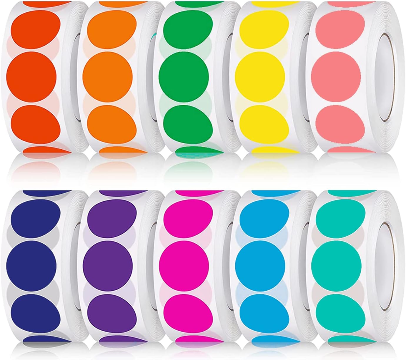 Amazon.com : 5000 PCS 3/4" Round Color Coding Circle Dot Labels,Self ...
