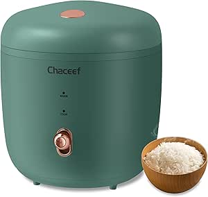 Amazon.com: CHACEEF Mini Rice Cooker 2 Cups Uncooked, 1.2L Rice Cooker ...
