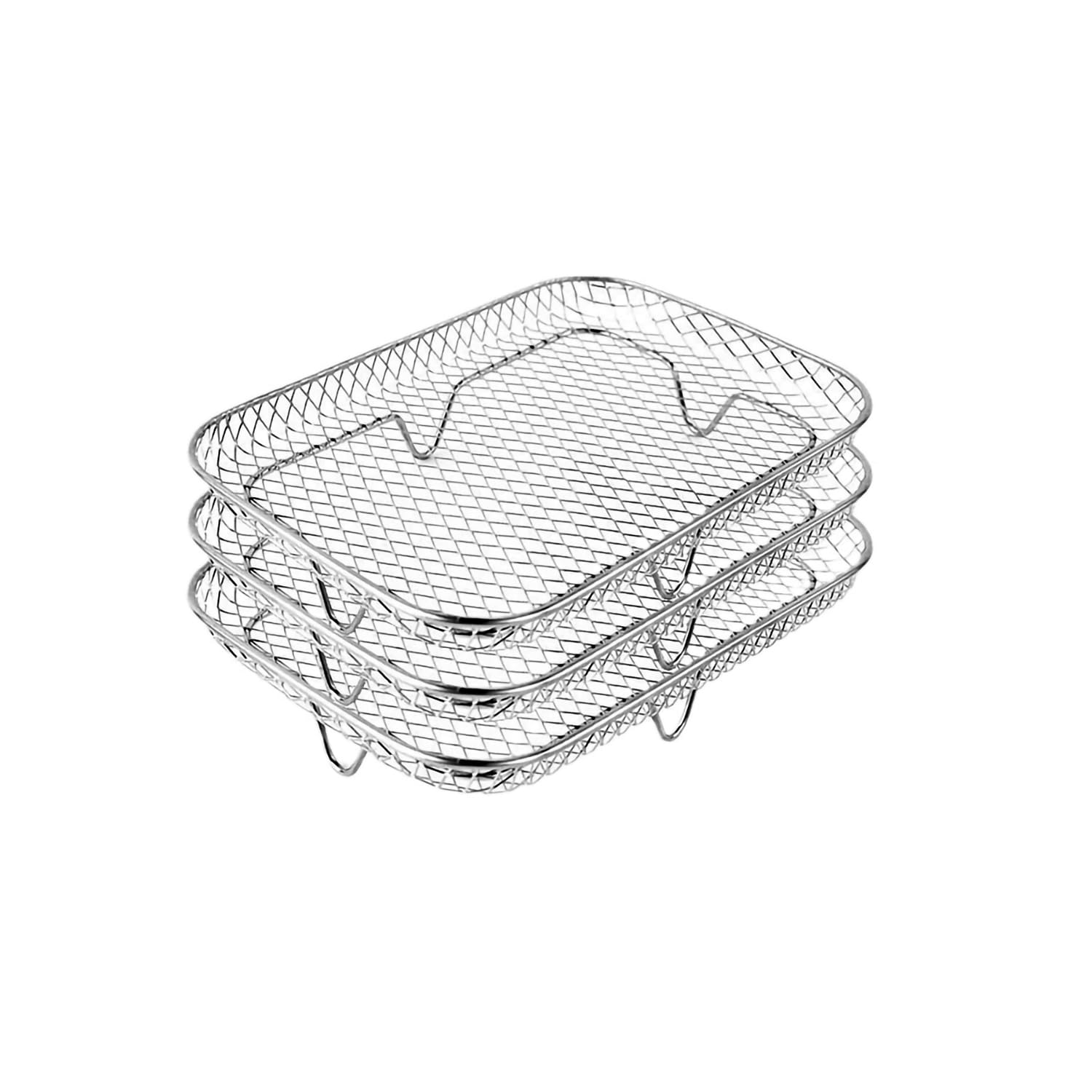 Amazon.com: Air Fryer Rack, Stackable Stainless Steel Air Fryer Basket ...