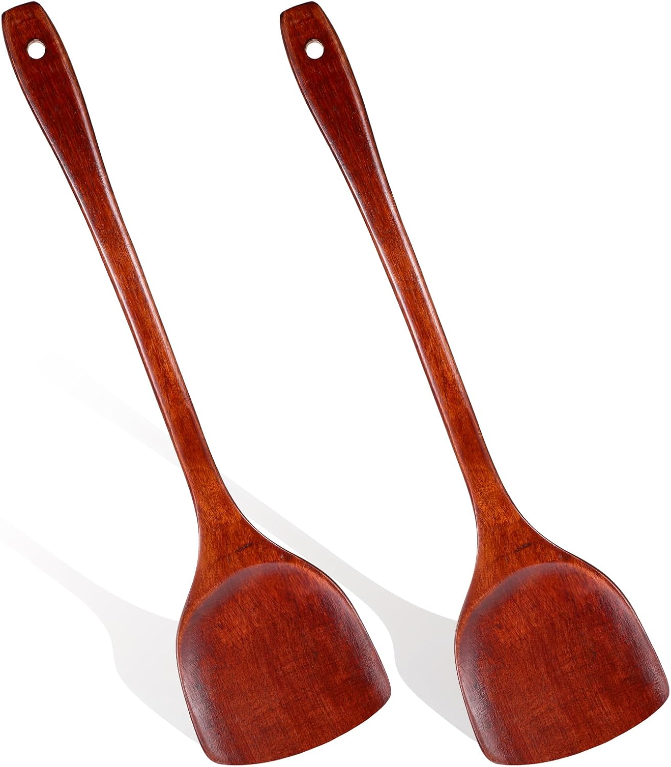 Amazon.com: 2Pcs Wooden Spatula for Cooking Nonstick, Wood Wok Spatula ...