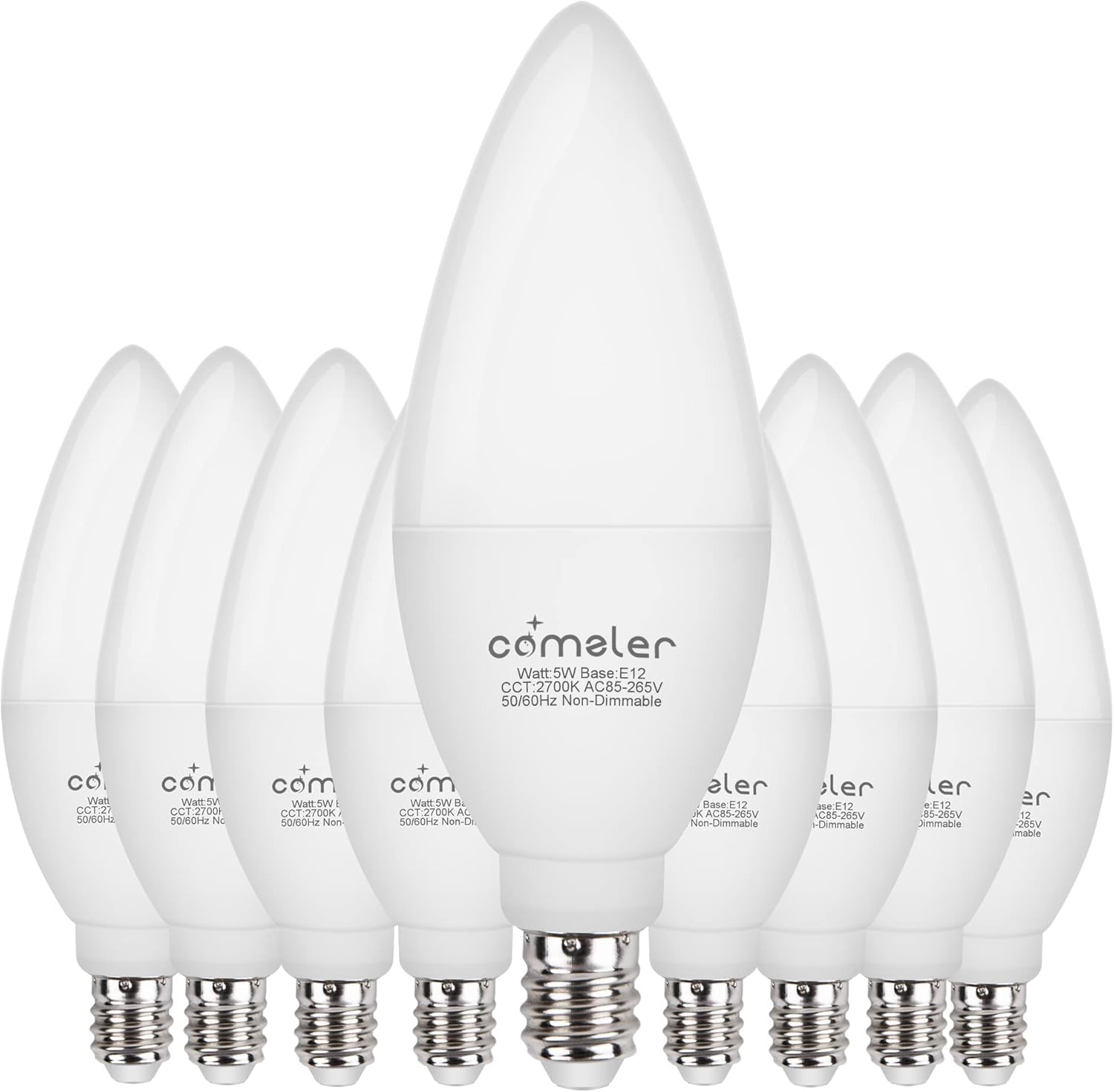 Amazon.com: comzler Type B Shape LED Ceiling Fan Light Bulbs E12 Small ...