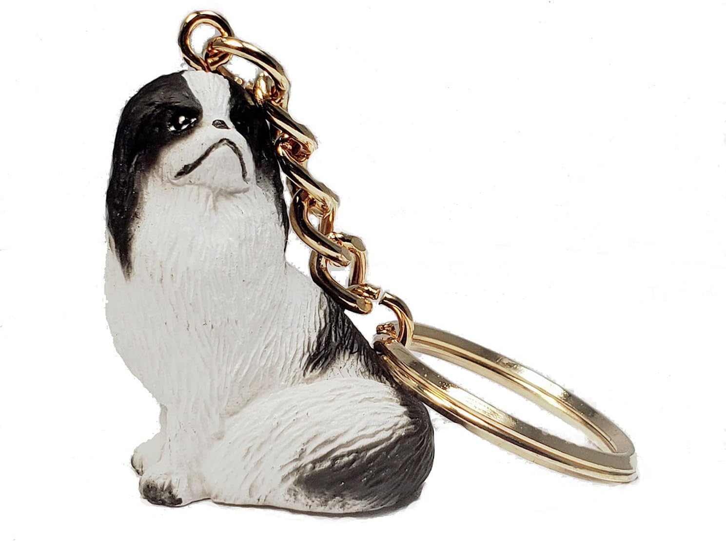 Japanese Chin Dog Keychain - Black & White at Amazon Women’s Clothing ...