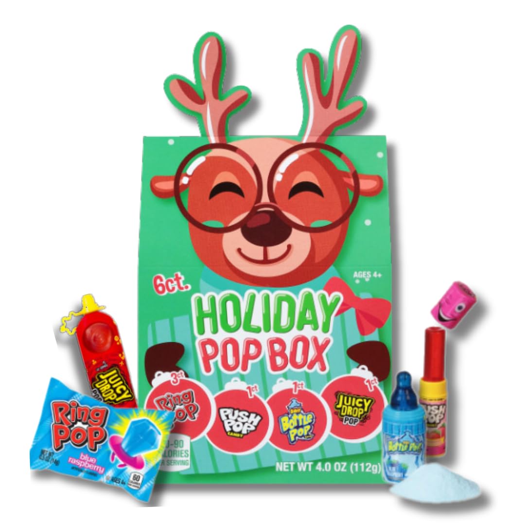 Amazon.com : Reindeer Holiday "Pop" Gift Box - 6 Individually Wrapped ...
