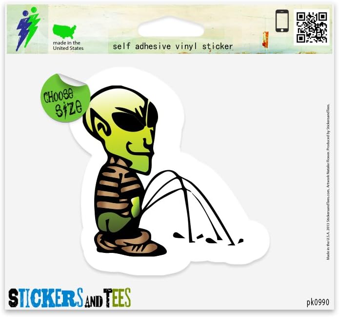 Amazon.com: Extraterrestrial ET Peeing Funny Car Sticker Indoor Outdoor ...