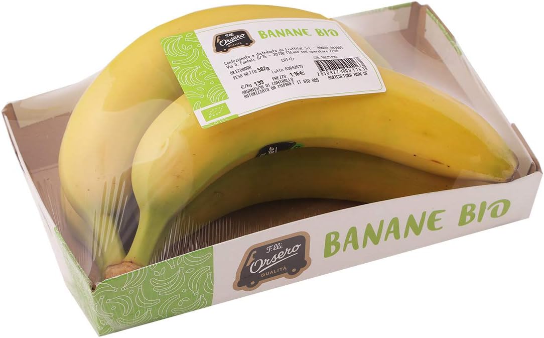 F.lli Orsero - Banane Bio Vassoio, 800g : Amazon.it: Alimentari e cura ...