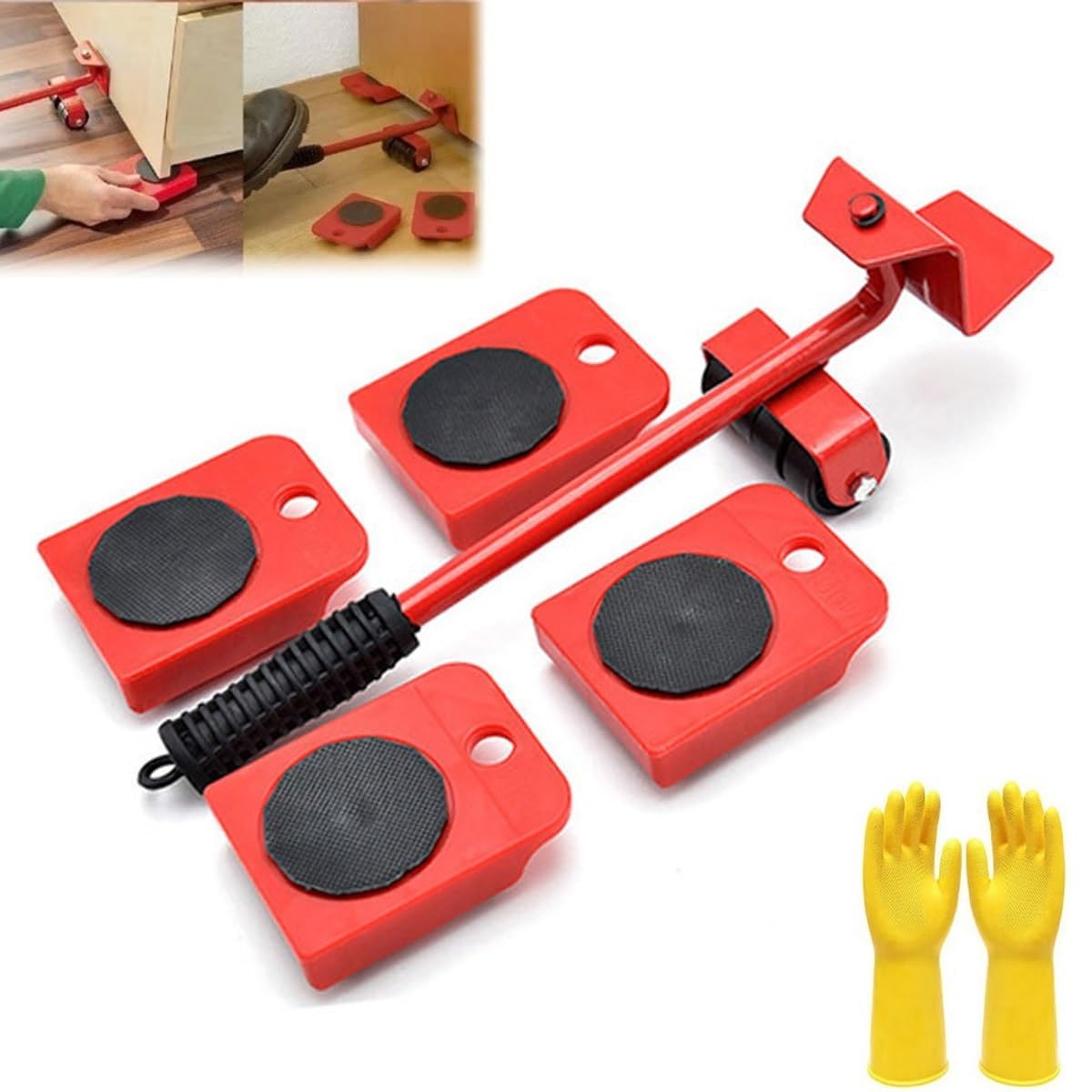 Mr. Hercules Furniture Lift Mover Tool Set with Adjustable Height ...