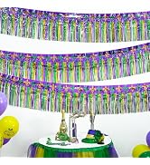 Amazon.com: Mega-L Mardi Gras Party Decorations, 2 Pack Purple Green ...
