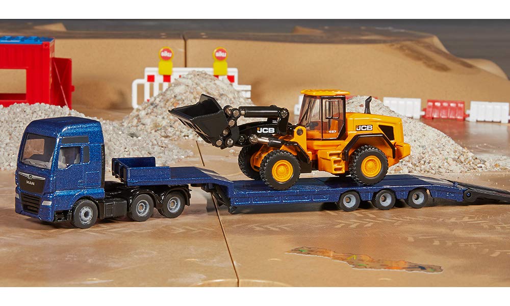 siku 1790, MAN lorry with low loader and JCB wheel loader, 1:87, Metal ...