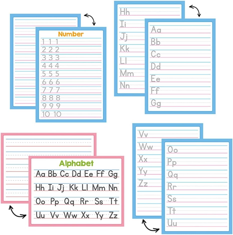 Amazon.com : Lachilly Double Sided Dry Erase Handwriting Practice ...