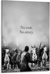Amazon.com: No Risk.No Story.slogan Canvas Print Wall Art Decoration ...