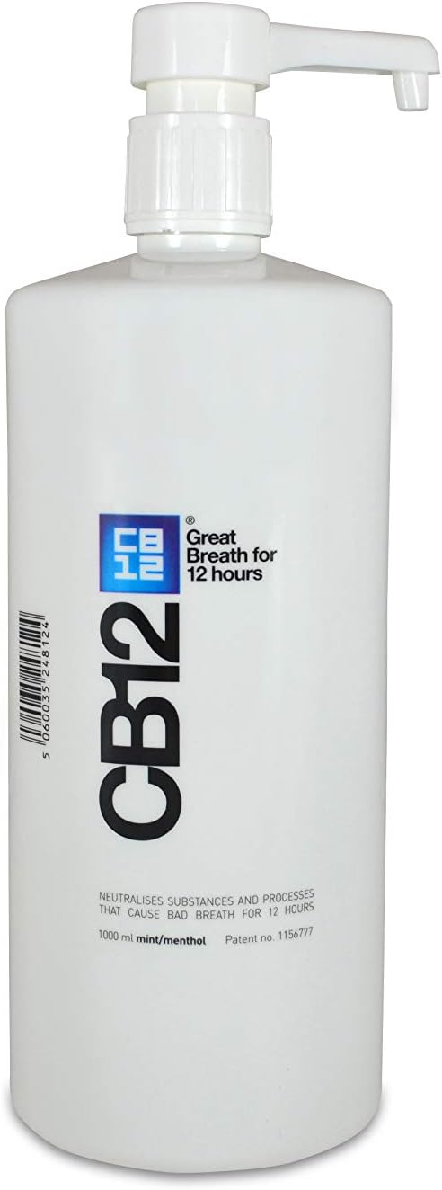 CB12 Mint Menthol Mouthwash, 1000 ml : Amazon.co.uk: Health & Personal Care