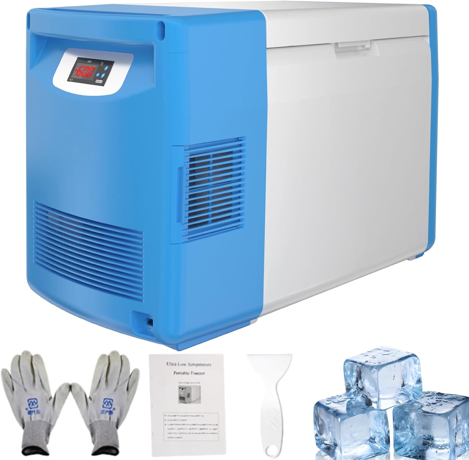 123 °F Ultra Low Temperature Freezer, -45℃~-86℃ Portable Lab Cryogenic ...