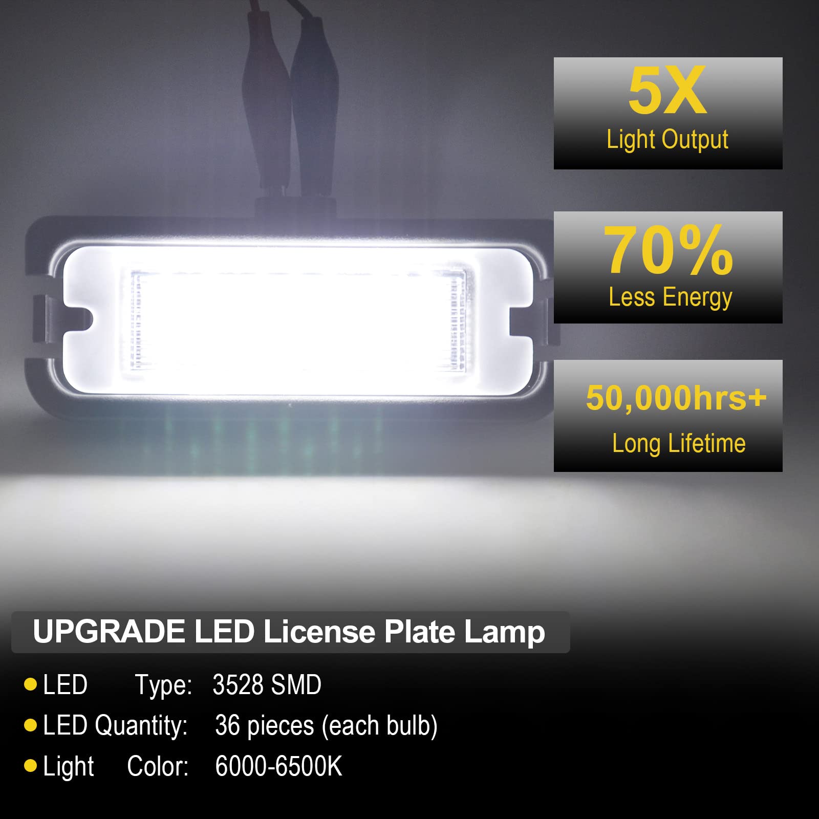Grote 6000 License Plate Light Battery Powered Magnetic License Plate