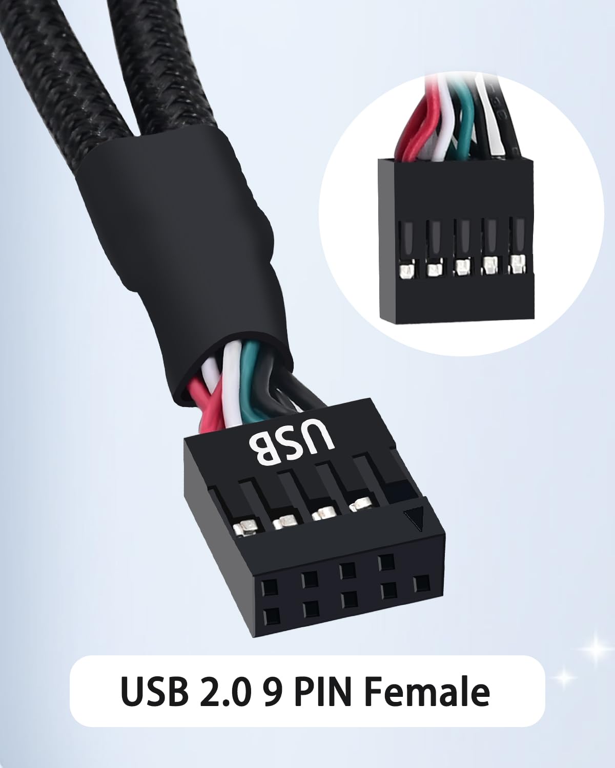 Snapklik.com : COMeap USB Header Splitter, Motherboard 9 Pin USB 2.0 To ...