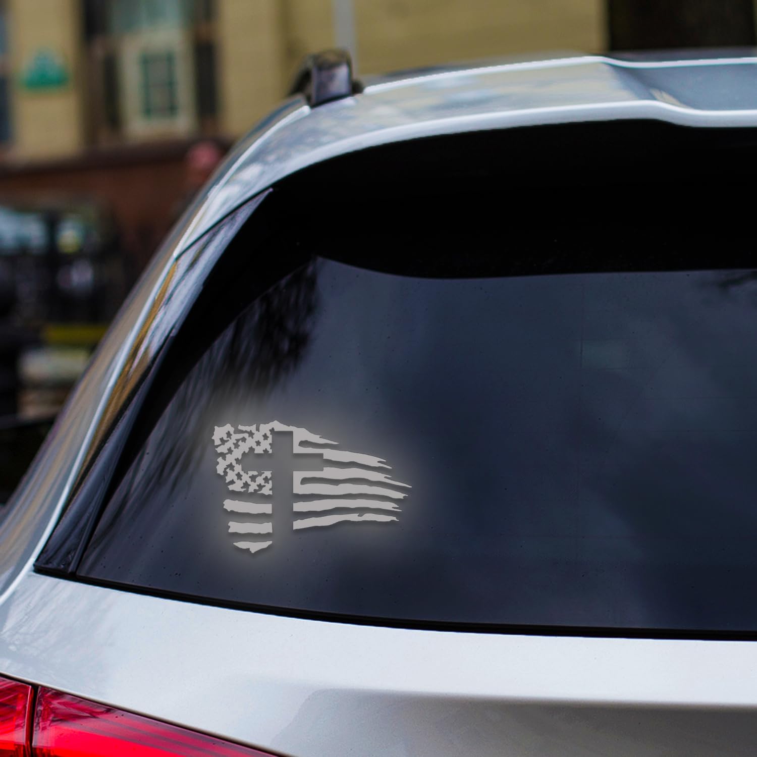 Amazon.com: GRITKULTURE American Flag with Cross Vinyl Decal Sticker ...