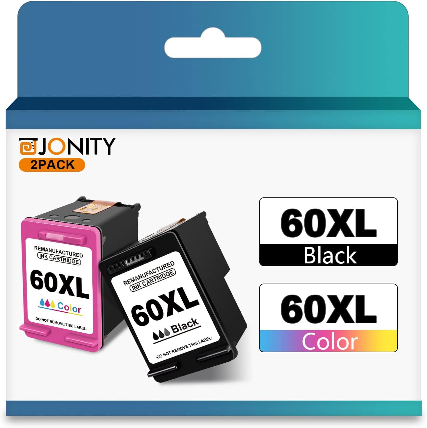 JONITY Remanufactured Ink Cartridge Replacement for HP 60XL 60 Ink ...