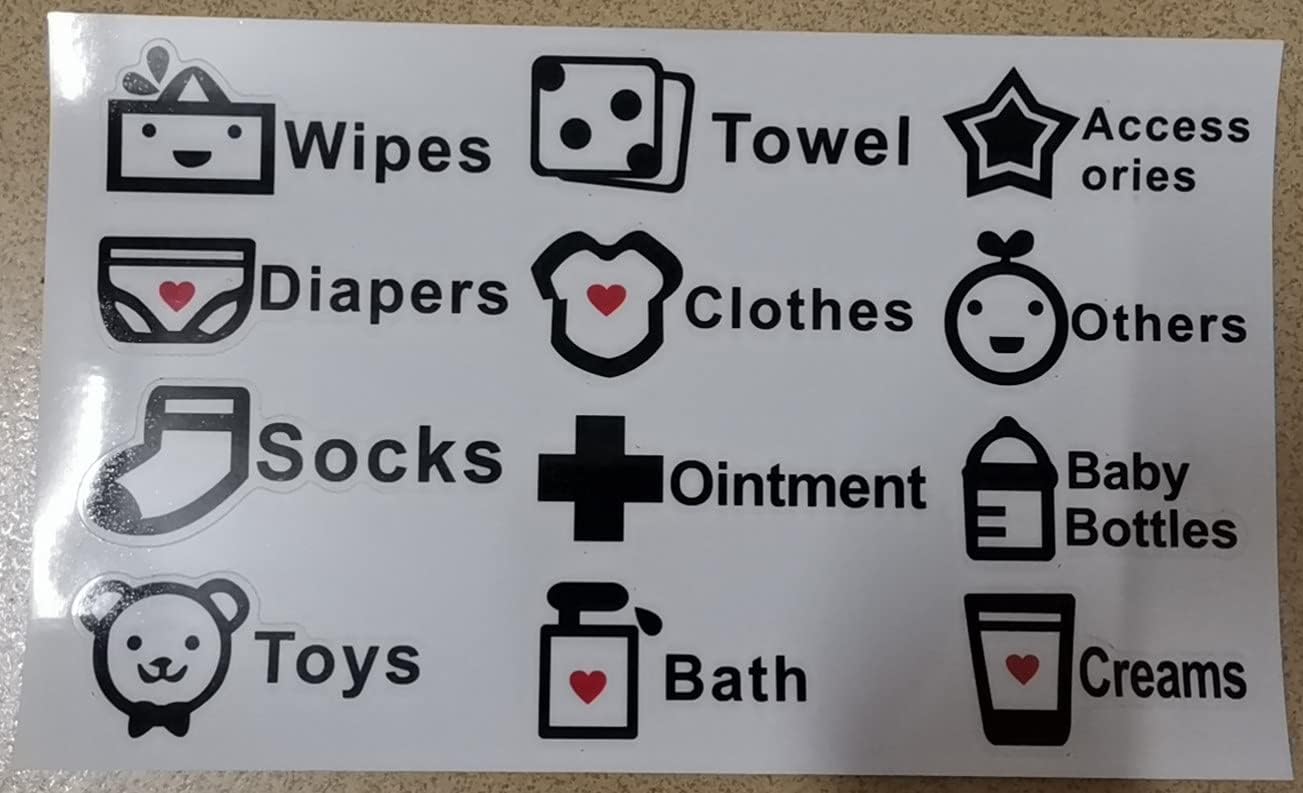Amazon.com : Upgraded Size Baby Diaper Cart Classification Stickers : Baby