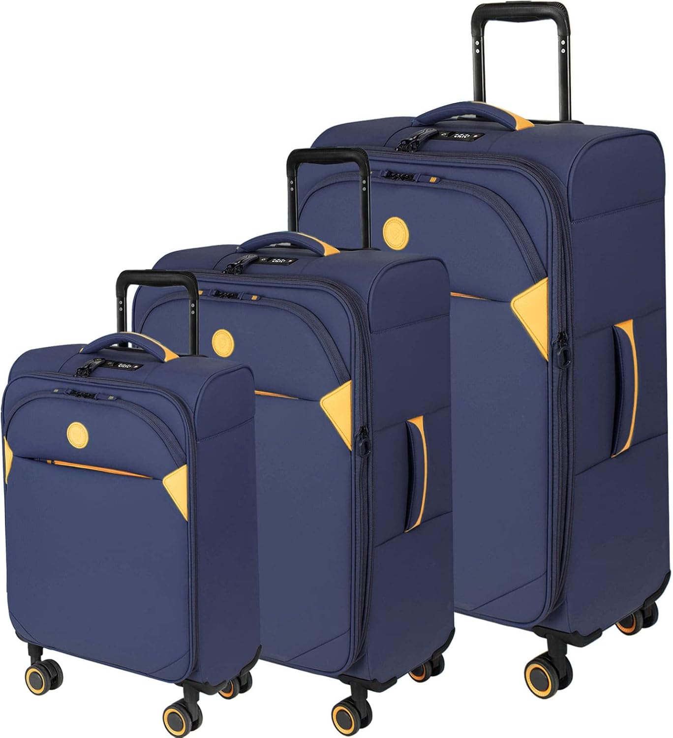 Amazon.com | Verage 3-Piece Set Ultralight Luggage Sets Softside ...