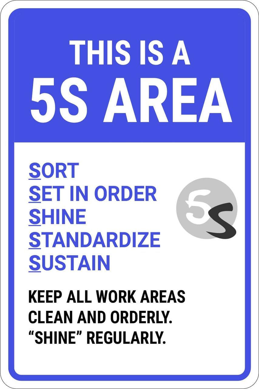 Amazon.com: 5S Area Sign Signs/5S Signs Metal Sign Danger Warning ...