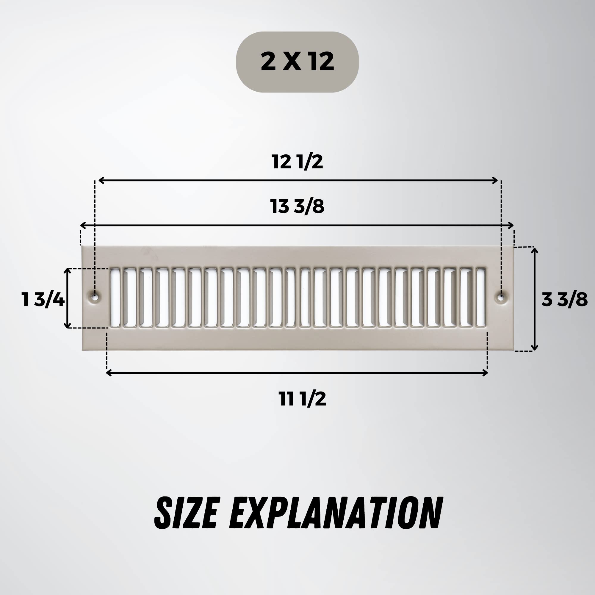 Snapklik.com : 2H X 12W Toe Kick Vent Cover 2x12 Cabinet Toe Kick Space ...