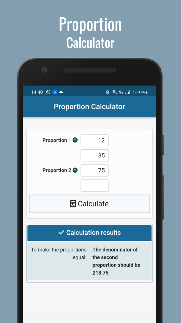 Proportion Calculator:www.amazon.com:Appstore for Android
