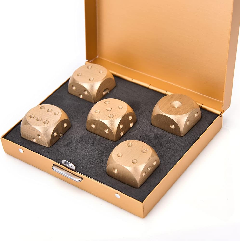 Aluminum Dice Metal Drinking Dice Portable Dice Aluminum Dice Bar ...