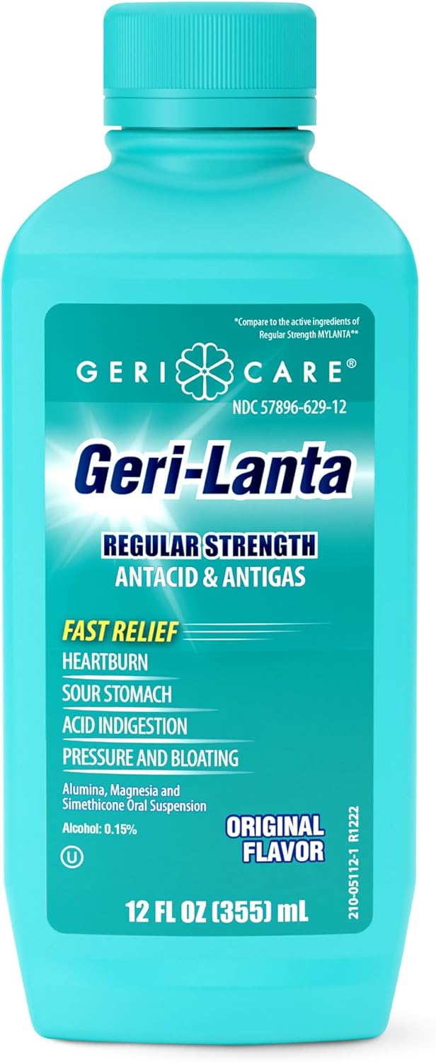 Amazon.com: Geri-Lanta Liquid Antacid & Antigas By GeriCare| Regular ...