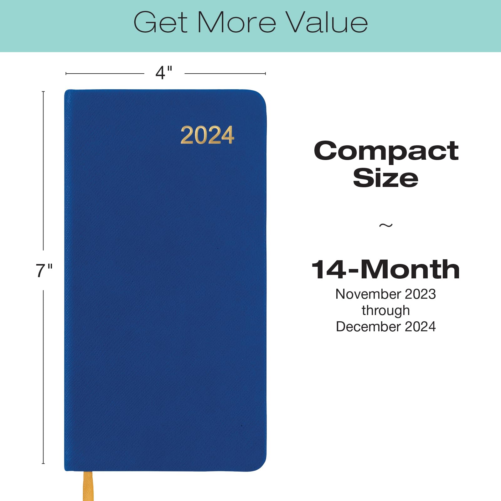 Snapklik.com : 2024 Pocket Planner/Pocket Calendar: 14 Months