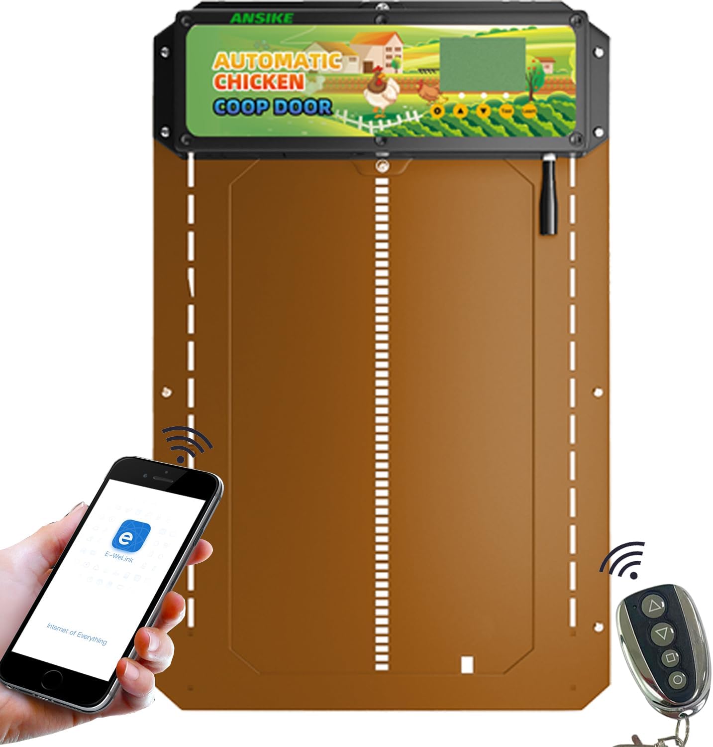 Amazon.com: ANSIKE Automatic Chicken Coop Door APP Control Aluminum ...