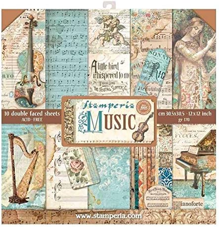 Amazon.com : 24 Pcs Vintage Scrapbook Paper Pad - 12x12 In Scrapbook ...