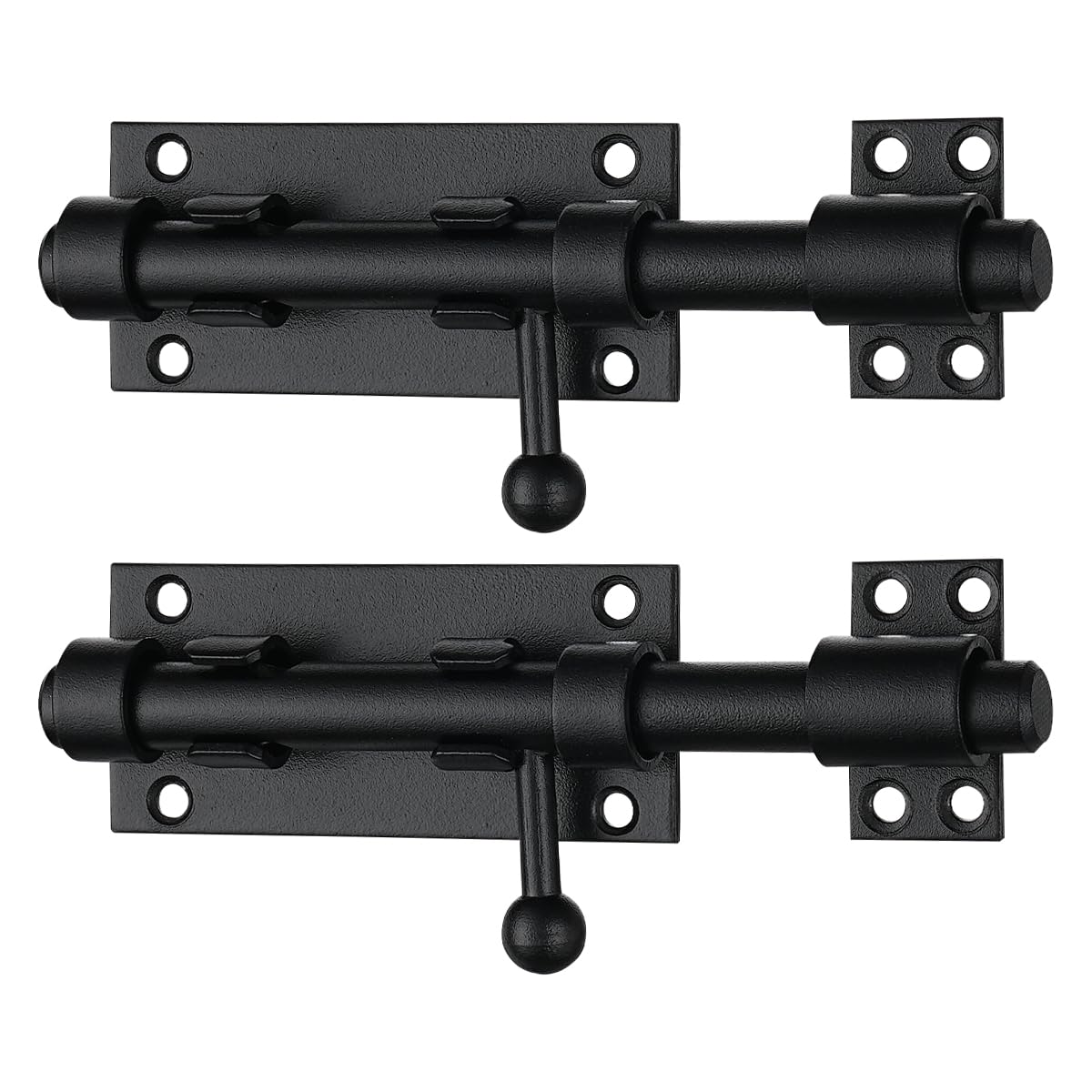 JQK Sliding Bolt Gate Latch Black, 6.3 Inch (Thick 2.4mm) Heavy Duty ...