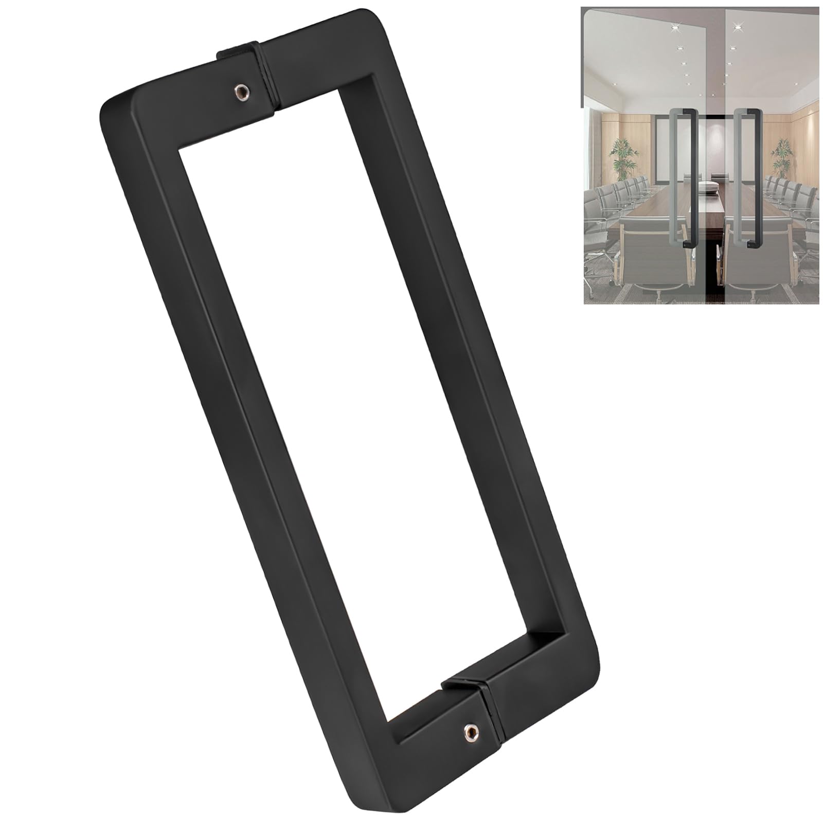 Cokritsm Black Stainless Steel Shower Door Handle 200mm Hole to Hole ...