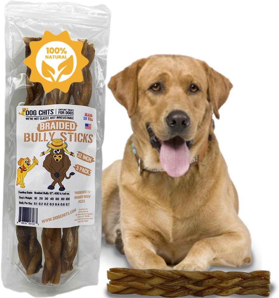 Dog Chits Bully Sticks para perros y cachorros 6 pulgadas, paquete de ...